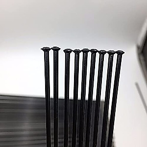 QIYUANMENGYI Bicycle Spokes 56 Pieces A Lot 304 Stainless Steel Material Straight Pull Black Color Mountain Bike Spokes for Cycling Road Bicycle Wheel Parts (Color : Length 283mm)