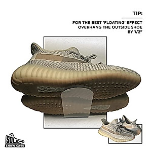 Engineered Edge Sole Showcase - 6 Clear Floating Shoe Shelves to Display and Showcase Your Sneaker Collection - Hardware Included | Shoe Display Shelf, Wall Shelf