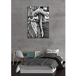 Black and White Ballet Dance Girl Wall Art Decor Canvas Painting Kitchen Prints Pictures for Home Living Dining Room