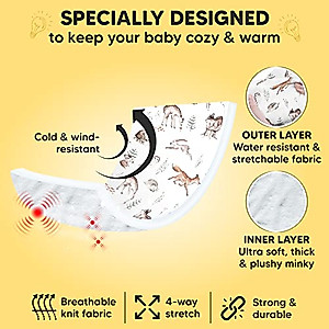 KeaBabies Diaper Bag Backpack and Car Seat Cover for Babies - Waterproof Multi Function Baby Travel Bags - aby Car Seat Canopy for Spring, Autumn, Winter - Universal Stretch Fit Car Seat Cover