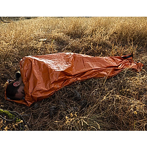 MEKKAPRO SOS Emergency Thermal Bivy Sleeping Bag with Survival Whistle, Survival Bivvy Sack, Mylar Emergency Blanket
