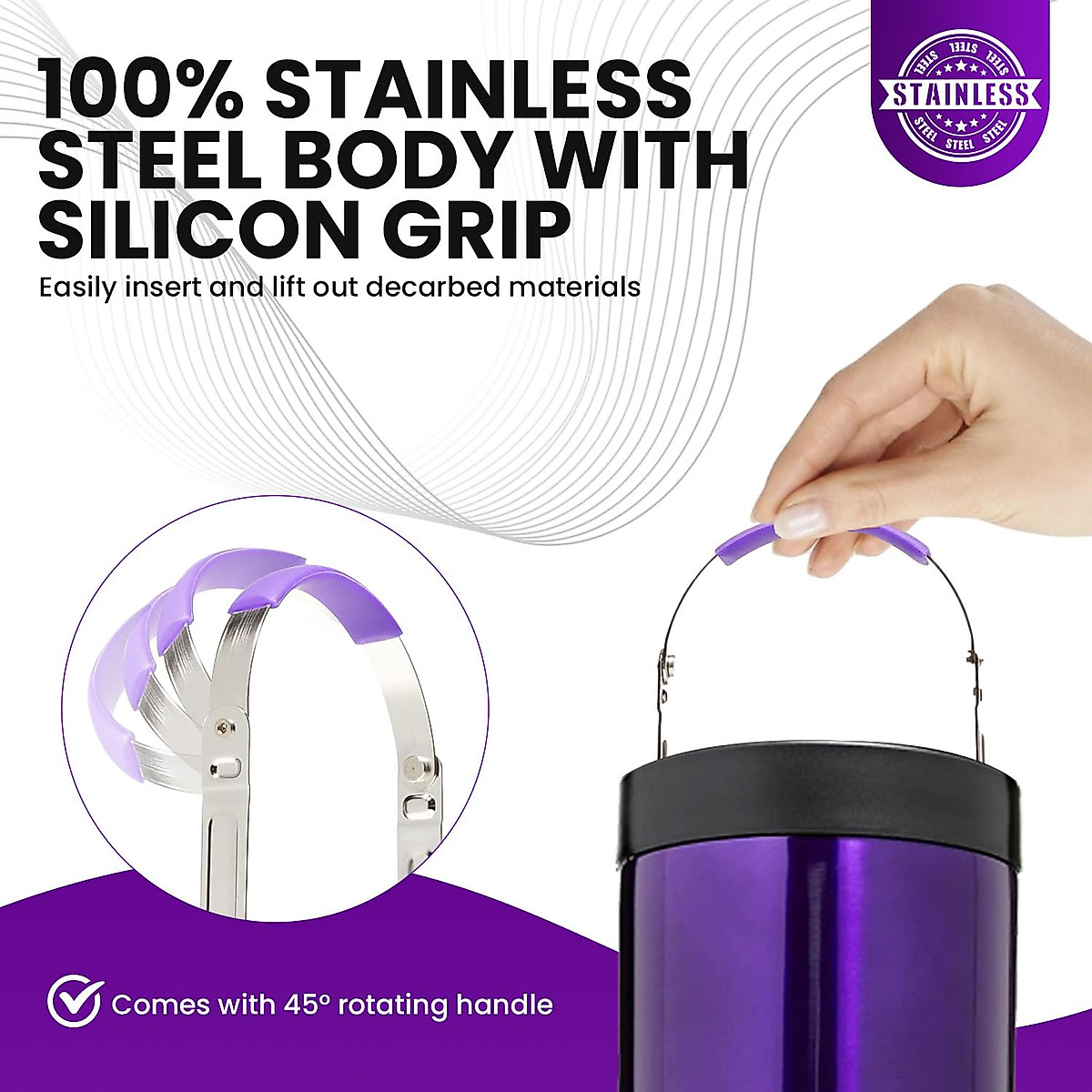 Ardent Nova Double Lifter Cooling Rack - 100% Stainless Steel, Food-Safe, Rust-Resistant Double-Tier Rack for Cooling with a 45° Rotating Handle