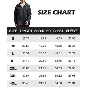 SWISSWELL Rain Jacket Men Waterproof Windbreaker, Lightweight Hooded Raincoat for Daily Casual