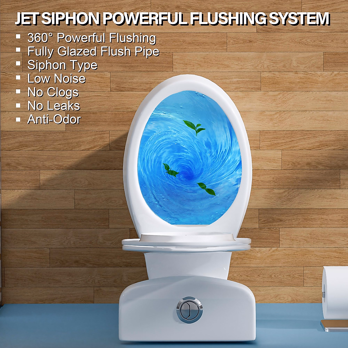 HOMLYLINK 21 Inch Extra Tall Toilet for Seniors, Elongated High Toilet, Comfort Bowl Height Toilet for Bathroom, Two-Piece Dual Flush 1.1/1.6 GPF, 12” Rough In,White, Elongated Oval Bowl