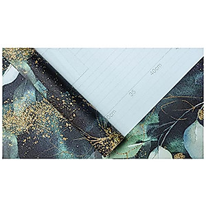 HAOKHOME 93208 Boho Peel and Stick Wallpaper Leaves Branch Removable Black/Green/Matte Gold Vinyl Self Adhesive Mural for Bedroom 17.7in x 9.8ft