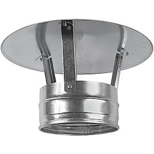 6 Inch Round Roof Cap - All Weather Chimney Cap - Galvanized Steel - Roof Top Round Vent House Exhaust Roof Cap