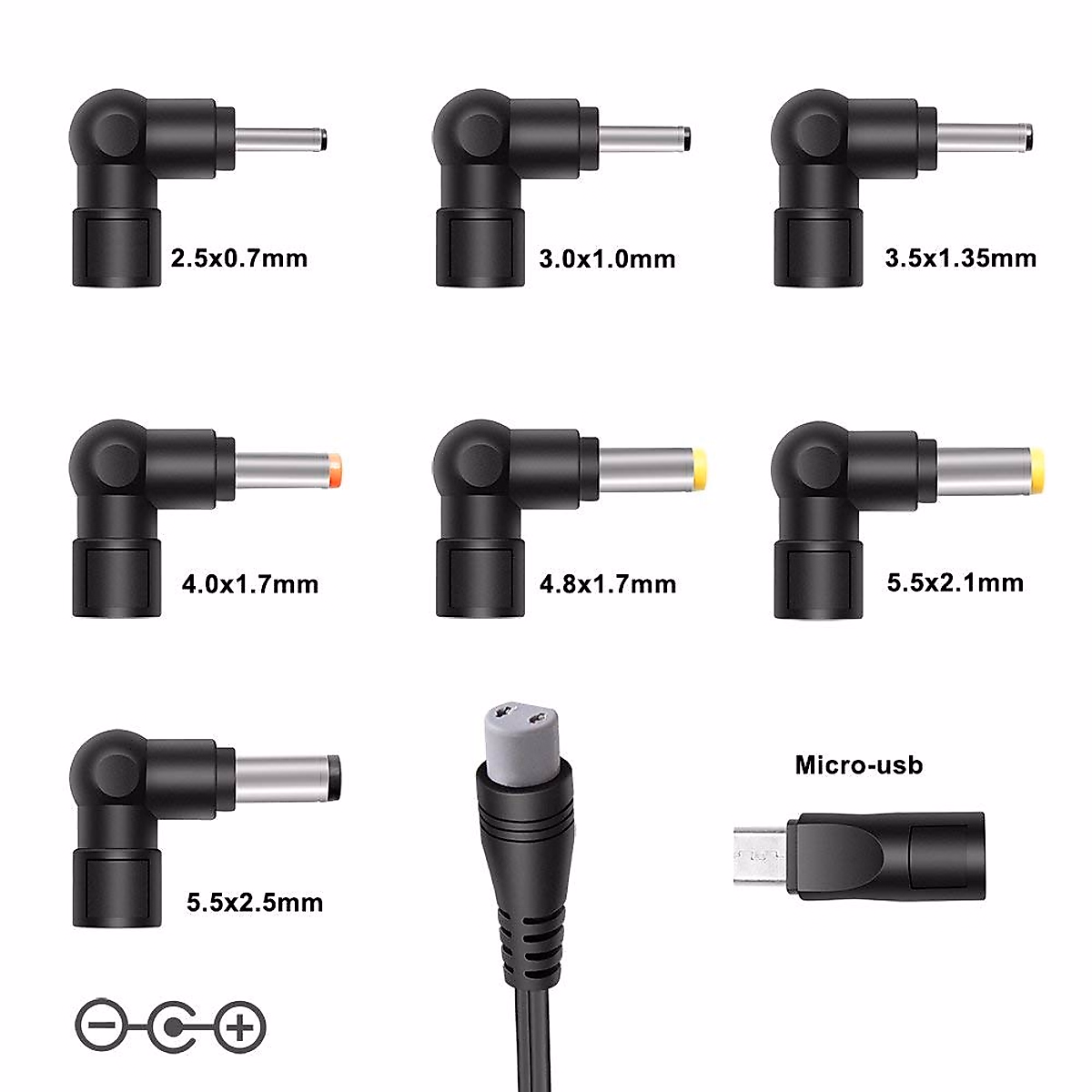 Powseed DC Car Charger Universal Power Adapter w/USB Port for Dash cam Breast Pump Speaker Smart Phone Tablet & Micro USB Device, Output 3V 4.5V 5V 6V 7.5V 9V 12V Multi-Voltage Car Adapter