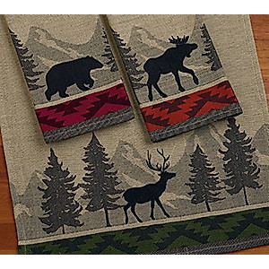 DII Woodlands Collection Dishtowel Set, 18x28, in The Woods, 3 Piece