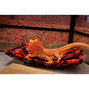 Chaise Lounge for Bearded Dragons, Flames Fabric