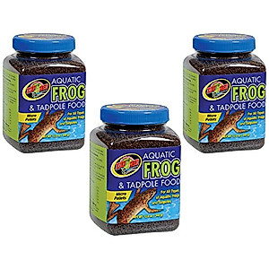 Zoo Med Aquatic Frog and Tadpole Food, 12 Ounces Each, Made in The USA (3 Pack - 12 Ounces)