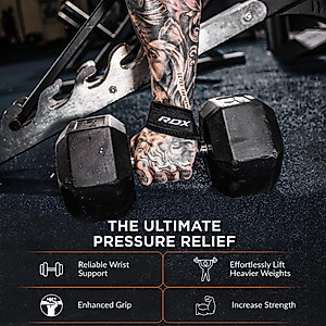 RDX Lifting Wrist Straps for Weightlifting, 5MM Neoprene Padded Anti Slip 60CM Hand Bar Support Grips, Strength Training Equipment Heavy Duty Workout Bodybuilding Powerlifting Gym Fitness, Men Women
