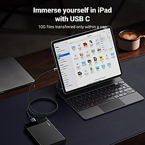 UGREEN 10 Gbps Micro B to USB C Hard Drive Cables, 1.5FT USB C to Micro B, External Hard Drive Cable Compatible with MacBook Pro/Air, iPad/Tablet, iPhone, Samsung Galaxy S24, WD Seagate etc