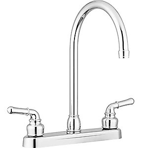 Pacific Bay Lynden Modern High Arc Kitchen Sink Faucet - Metallic Plating Over ABS Plastic - (Polished Chrome)