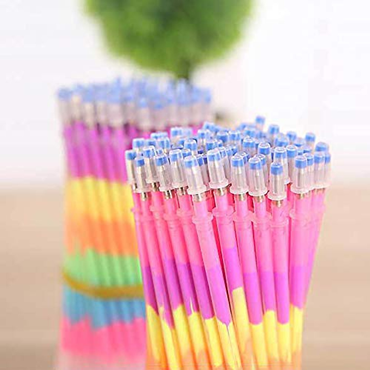 Opla3ofx 10Pcs Colorful 0.5mm Gel Ink Pen Refills Glitter School Drawing Write StationeryFine point, Durable and Smoth to Write1#