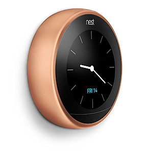 Nest T3021US Learning Thermostat, Easy Temperature Control for Every Room in Your House, Copper (Third Generation), Compatible with Alexa Small (Renewed)