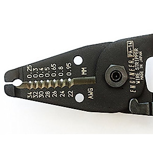 ENGINEER PA-14 Professional Precision Wire Strippers for thin wire (AWG34 - AWG22), sharp and perfectly round finishing edge, Spring loaded Comfortable Handles, Made in Japan