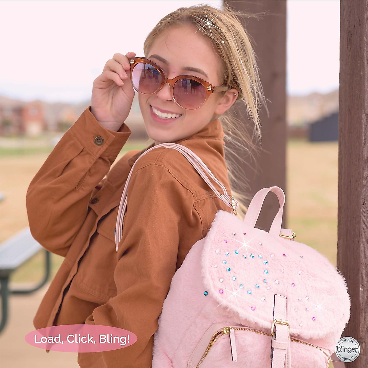 Blinger Ultimate Set, Glam Collection, Comes with Glam Styling Tool & 225 Gems - Load, Click, Bling! Hair, Fashion, Anything! (Amazon Exclusive)