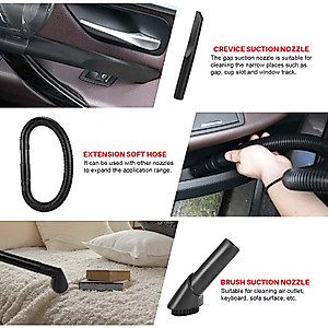 Alexsix Handheld Vacuum, Portable Car Vacuum Cleaner, 6000Pa Strong Suction, Cleaner Powerful Portable Wet Dry Cleaning for Pet Hair, Home, and Car Cleaning