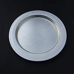 Kunefe Plate - Kunafa plate large 4-8 servings set of 2 silver color aluminum pans tray kataifi kunafeh knafeh cooking and serving plates for shredded kadaifi phyllo fillo dough pan/Turkish dessert