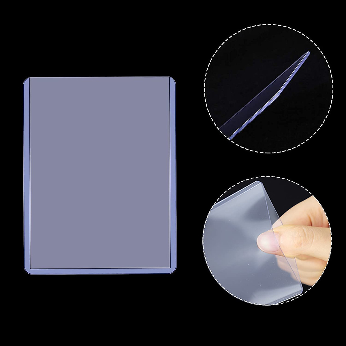 40 Pcs Baseball Card Protectors, 3" x 4" Top Loaders Card Sleeves for Trading Card Penny Sleeves Thick Plastic Toploaders Compatible with Yugioh, MTG, Sports, Football Cards