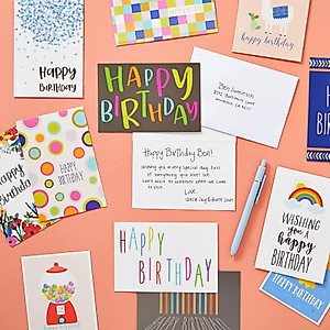 36 Pack Birthday Cards with Envelopes Bulk, Blank Inside for Office, Friends, and Kids (36 Unique Assorted Designs, 4x6 in)