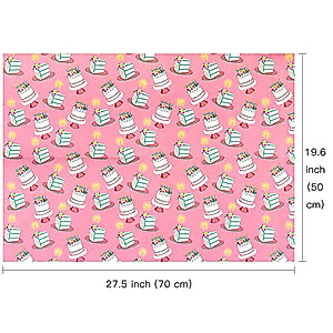 MAYPLUSS Birthday Wrapping Paper Sheet - 12 Folded Flat - Colorful Birthday Text - 19.7 inch X 27.5 inch Per Sheet