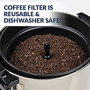 Homecraft Quick-Brewing 1000-Watt Automatic 30-Cup Coffee Urn - Stainless Steel