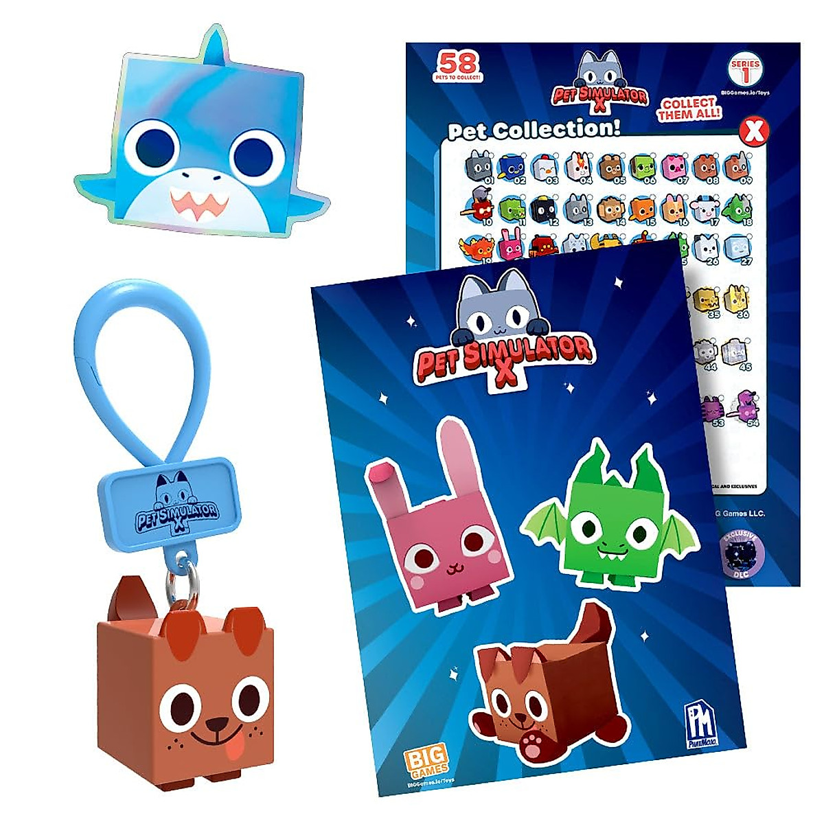 Pet Simulator X - Blue Treasure Chest Ultimate Bundle (12" Case w/ 11 Items, Series 1) [Online Exclusive] [Includes DLC]