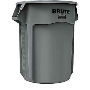 Rubbermaid FG265500GRAY Utility Container, 55 gal, Gray