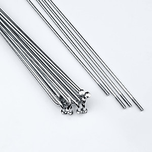 BaveL Steel Spokes Mountain Bike Spokes MTB 209mm w/Nipples 36PCS (Silver, 209)