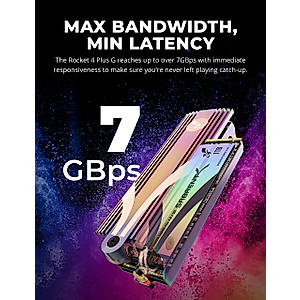 SABRENT Rocket 4 Plus-G 1TB Advanced Gaming M.2 PCIe NVMe SSD, up to 7GBps (SB-RKTG-1TB)