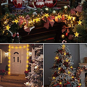 OxyLED Solar String Lights Outdoor Christmas 59 Ft 110 LED Star Lights Decorative 8 Modes USB Rechargeable Twinkle Fairy Lights Waterproof for Garden Patio Backyard Wedding Party Warm White