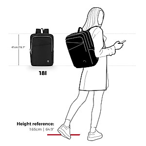 Swissdigital Design Laptop Backpack For Women,College Backpack With Usb Charging Port,Computer Backpacks For Work Business Platinum (KATY ROSE SD1006F-01B)