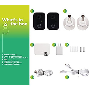 Home Zone Security ES06569G ES06569G 1080p Full HD Outdoor Wi-Fi Battery-Operated Smart Security Cameras System