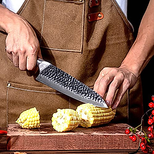 8 inch Japanese Chef Knife,Pro Ultra Sharp Kitchen Knife High Carbon Steel Chef's Knives Durable Sharp Cooking Knife For Meat, Vegetables, fruits and seafood, Ergonomic Handle for Home/Restaurant