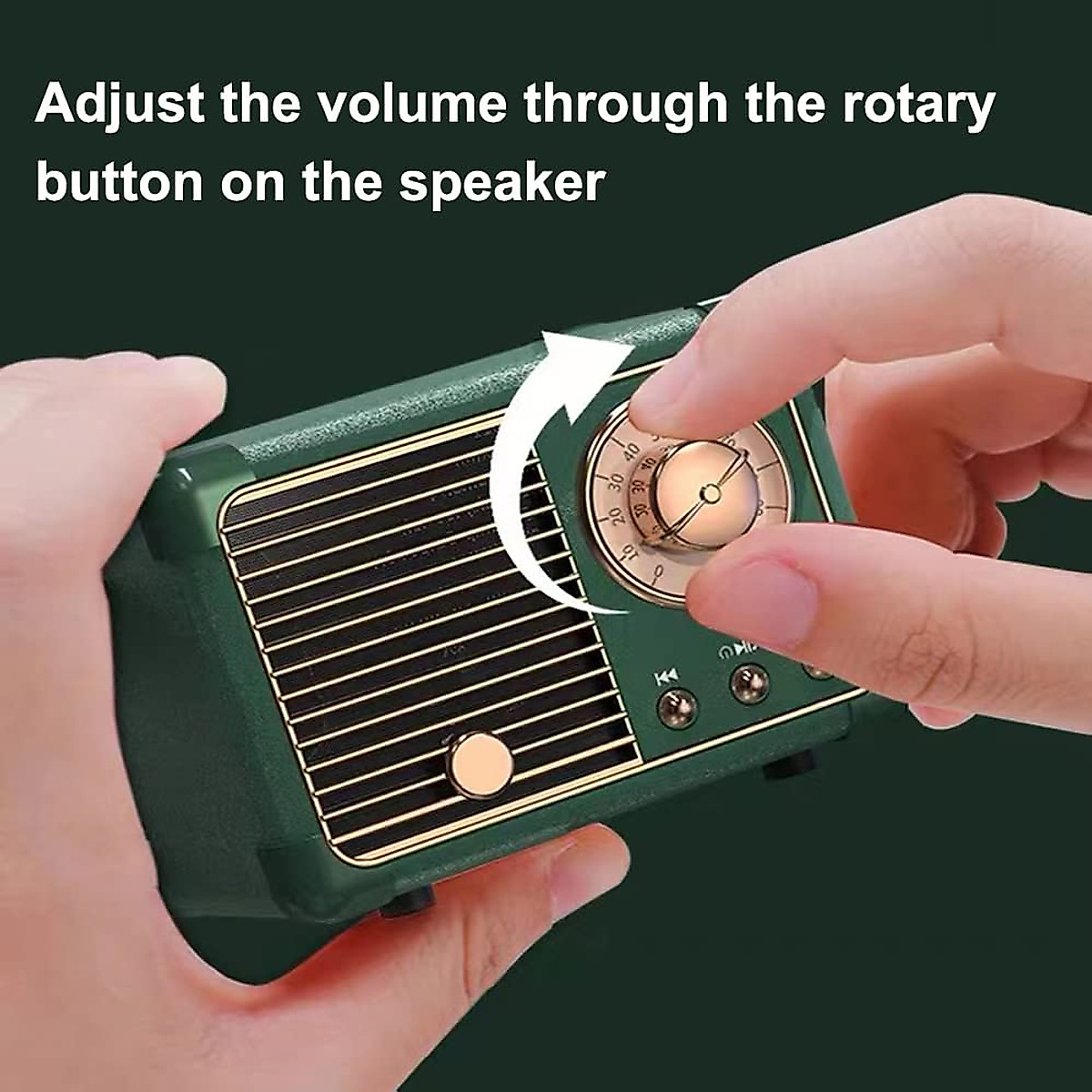 Baolira Retro Bluetooth Speaker Mini Wireless Speaker,Portable Bluetooth Speaker with Crystal Clear Stereo Sound Rich Bass,Mini Retro Speaker for iPhone,Android Devices and Tablet(Green)