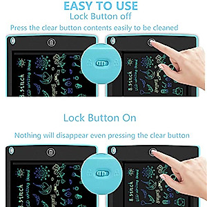 2 Pack LCD Writing Tablet for Kids, Electronic Writing Pad,8.5 inche Colorful Doodle Board Drawing, Handwriting Boogie Tablet for Toddler Learning Toys Gift for 3 4 5 6 Years Old Boy Girl