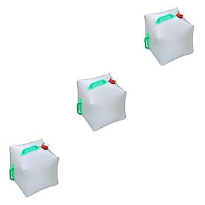 Kisangel 3pcs 20l Water Carrier Bag Water Container Collapsible Portable Water Kettle Camping Kettle Clear Kettle Water Jug 5 Gallon Camping Water Jug Cube Water Bag Foldable Water Storage