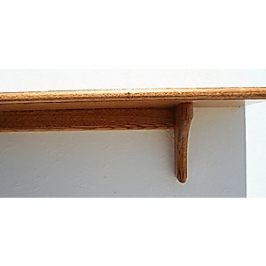Solid Oak Wall Shelf (48" Wide, Country Medium (03))