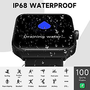 Smart Watches for Men Women, Alexa Built in & Bluetooth Call(Answer/Make), 1.95" Touch Screen Fitness Tracker with Heart Rate SpO2 Sleep Monitor Smart Watch for iPhone Android IP68 Waterproof