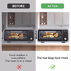 3PCS Air Fryer Oven Liners and 3PCS Mesh Grill Mats Compatible with Ninja Foodi SP101 SP201 SP301, 12inch Reusable Liner for Bottom of Oven and Non-Stick Air Fryer Toaster Oven Mat for Oven, Microwave