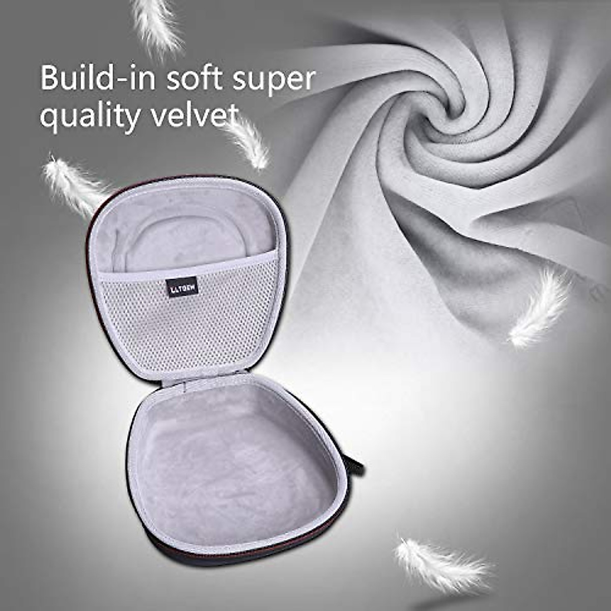 LTGEM Hard Case for Logitech USB Headset H390 / H430 / H570e and EAGLEND USB Headset/awatrue Computer Headset - Black+Grey