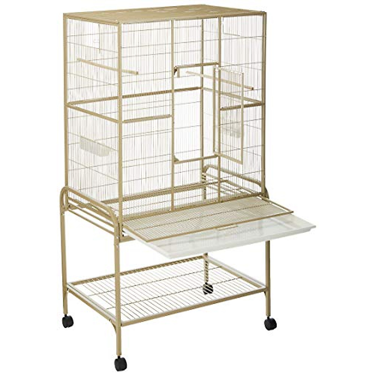 A&E CAGE CO 32-Inch by 21-Inch Flight Cage and Stand, Sandstone