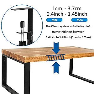 No Drill Under Desk Cable Management Tray, 2 Pack Desk Wire Management Cable Tray Sturdy Alloy Steel Wire Organizer Under Desk Basket for Office and Home Standing Desk