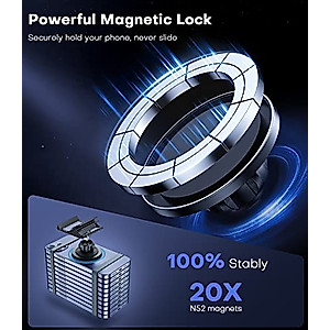 HolderProf 2022 2021 Tesla Model 3 Model Y MagSafe Phone Mount for iPhone 14/13/12 Series and Magnetic Cases, Air Vent Car Phone Holder Mount Fit for All Phone, Only Design for All Tesla Model y/3