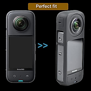 VGSION Silicone Case Lens Cap Screen Tempered Film for Insta360 One X3