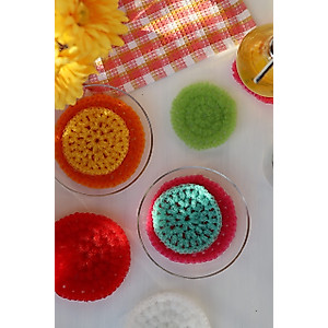 (3 Pack) Lion Brand Yarn Stitch Soak Scrub Nylon Yarn for Crafts, Chartreuse