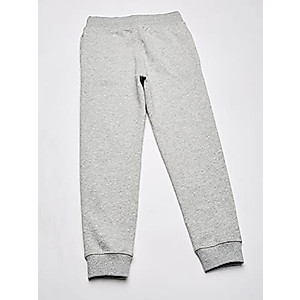 Nautica Boys' Basic Fleece Jogger Sweatpants, Elastic Waistband With Drawstring Closure, Super Soft Cotton-blend, Gray, 8