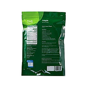 Amazon Fresh Brand, Tilapia Skinless Fillets Value Pack, Frozen, Responsibly Sourced, Phosphate Free, 2 Lb