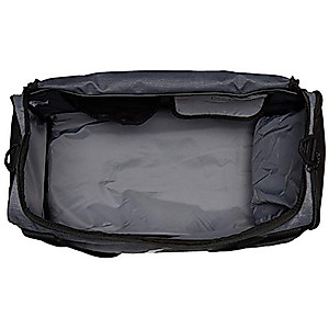 Nike Brasilia Training Duffel Bag, Versatile Bag with Padded Strap and Mesh Exterior Pocket, Medium, Flint Grey/Black/White